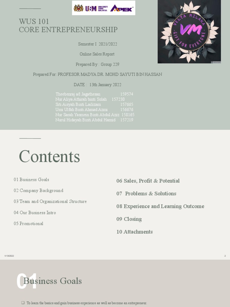 Wus 101 | PDF | Entrepreneurship | Sales