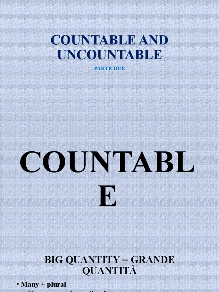 Count and Uncount | PDF | Quantity | Mathematics