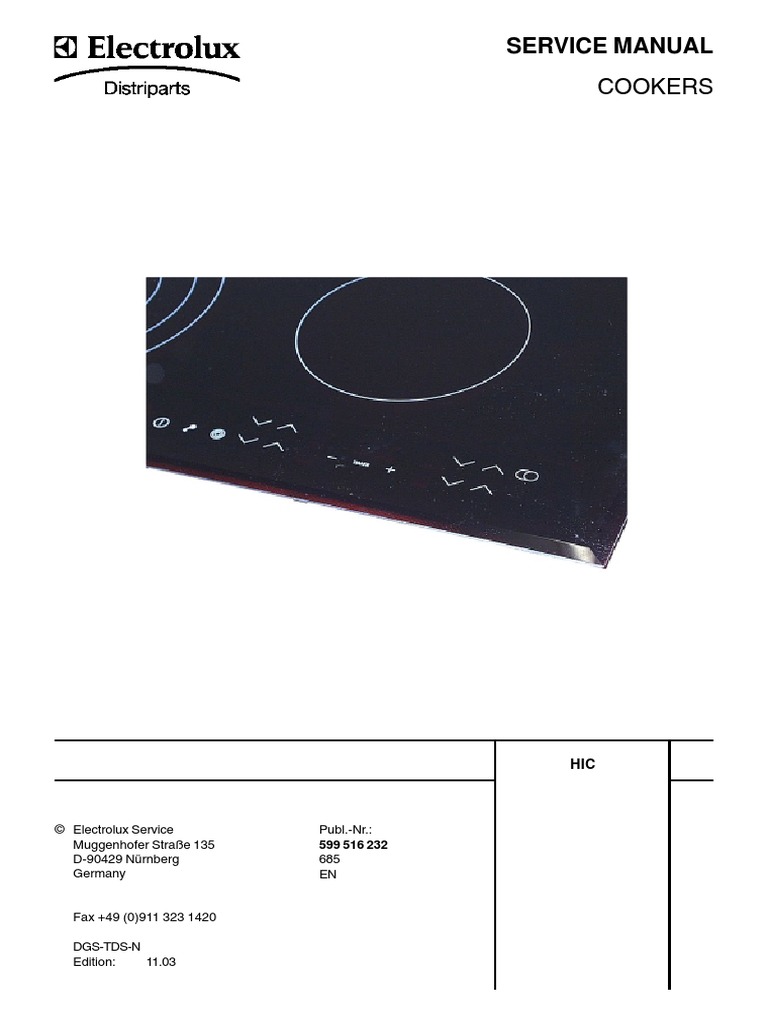 Cookers: Service Manual | PDF | Relay | Power Supply
