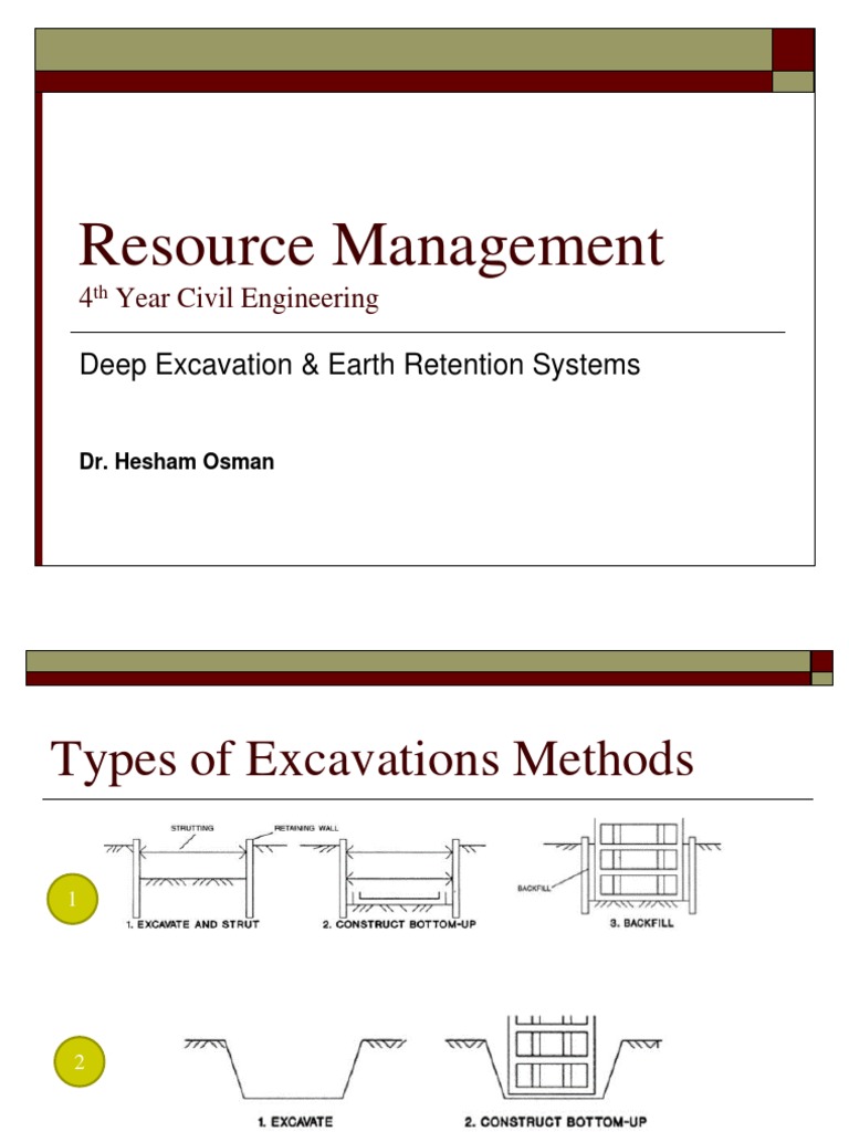 Deep Excavation and Earth Retention | PDF | Deep Foundation | Concrete