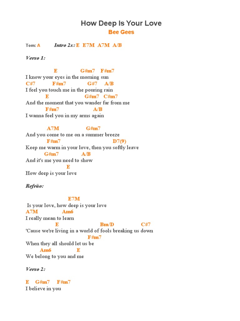 How Deep Is Your Love | PDF