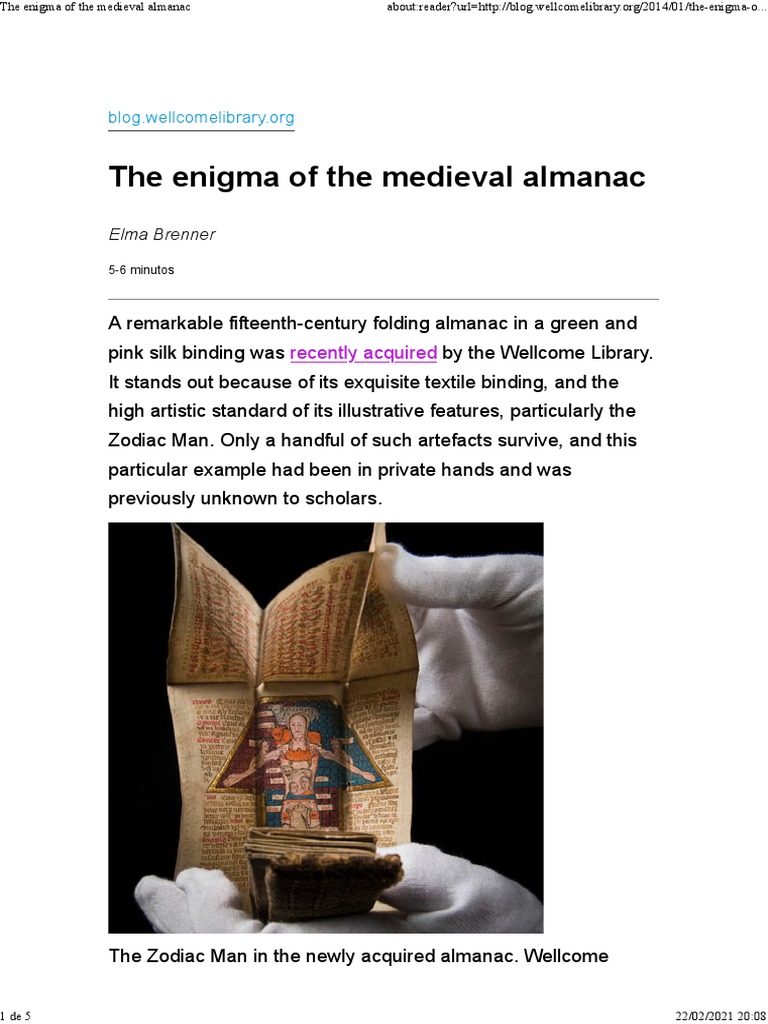 Medieval Almanac: A Unique Discovery | PDF | Manuscript | Astrology