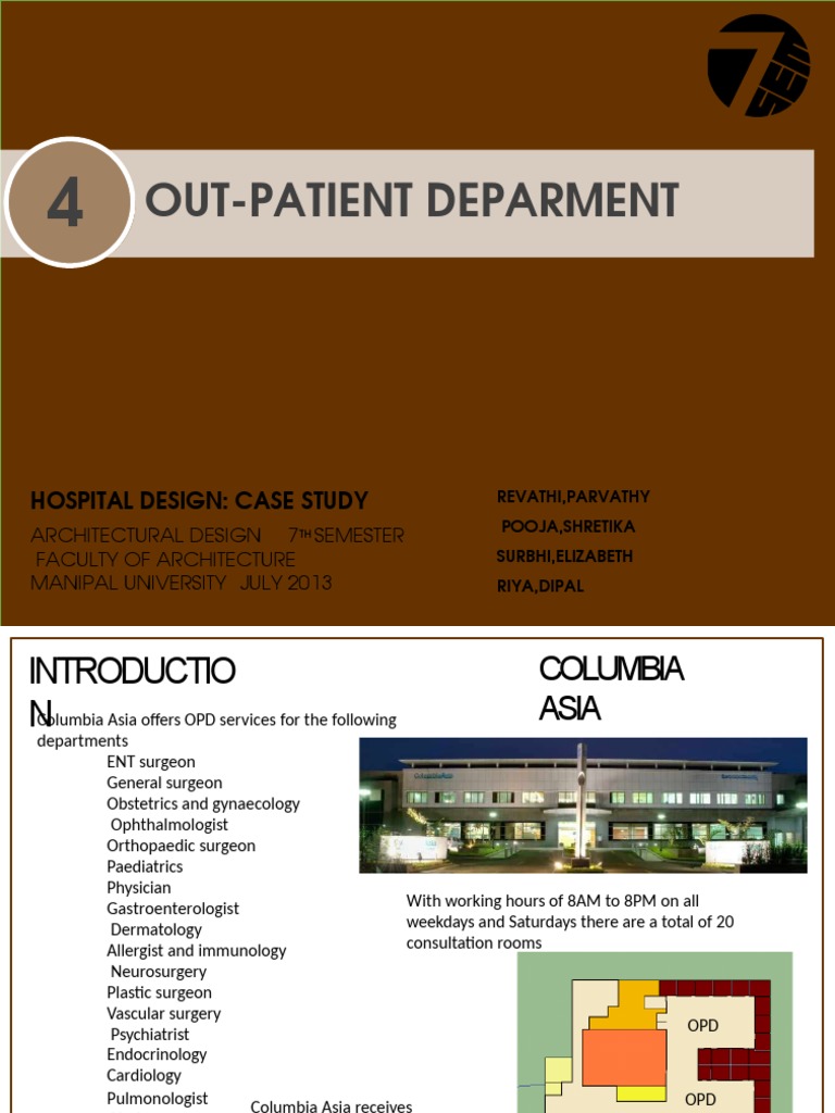Out-Patient Deparment: Hospital Design: Case Study | PDF | Hospital ...