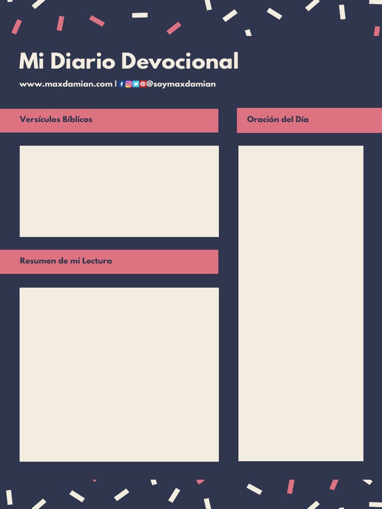 Plantilla Mi Diario Devocional | PDF