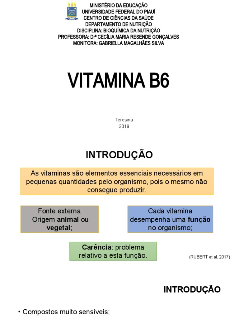 Vitamina B6 | PDF | Vitamina