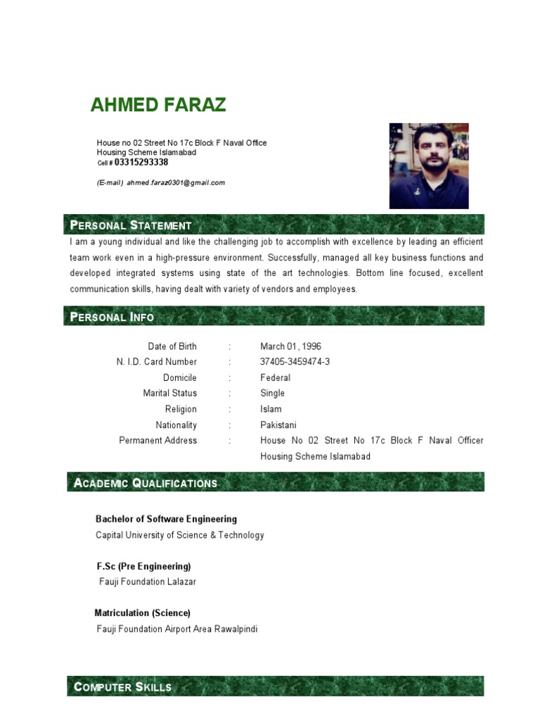 Fraz CV 31-03-2021 | PDF | Microsoft Windows | Software