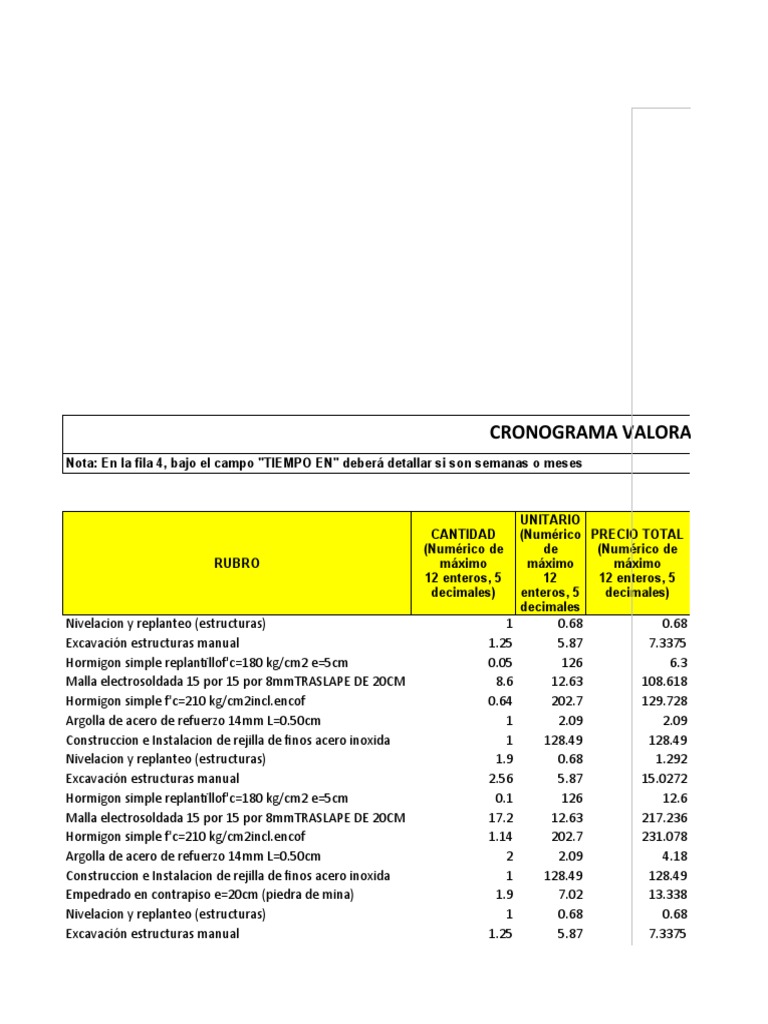Cronograma - Oferente 22 OK | PDF | edificio | Pisos