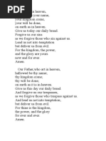 Our Father Prayer in Multiple Languages | PDF | Lord's Prayer ...