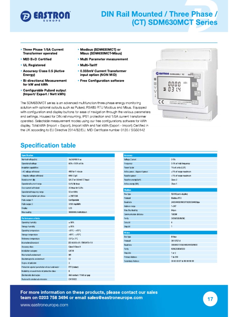 SDM630MCT Series Datasheet | PDF