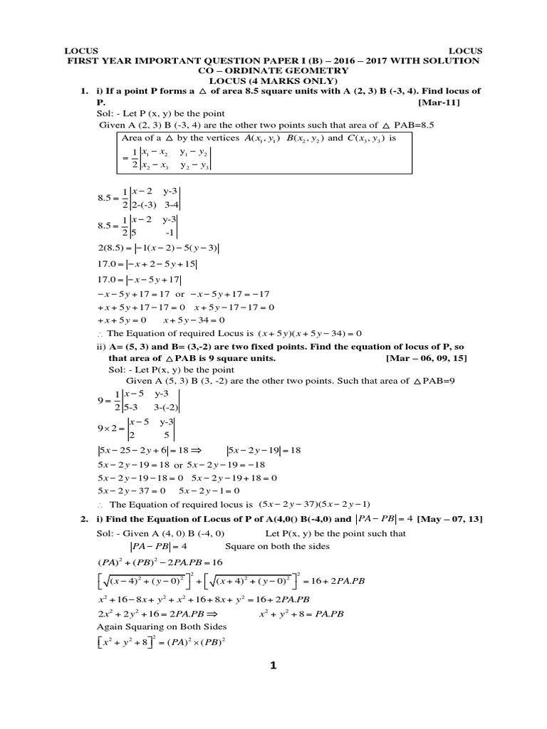 Maths Paper Ib Solved Problems | PDF | Trigonometric Functions | Slope