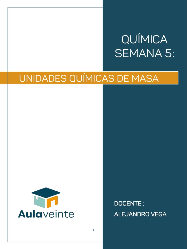 Semana 5-Unidades Químicas de Masa | PDF | Mole (Unidad) | Química