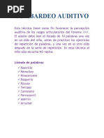 Evaluación Fonoaudiológica PEFE 7-12 años | PDF