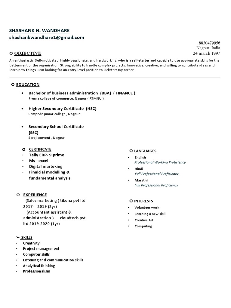 Shashank Resume | PDF | Learning | Communication
