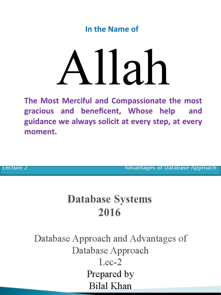 2 - Database Approach and Advantages of Database Approach | PDF ...