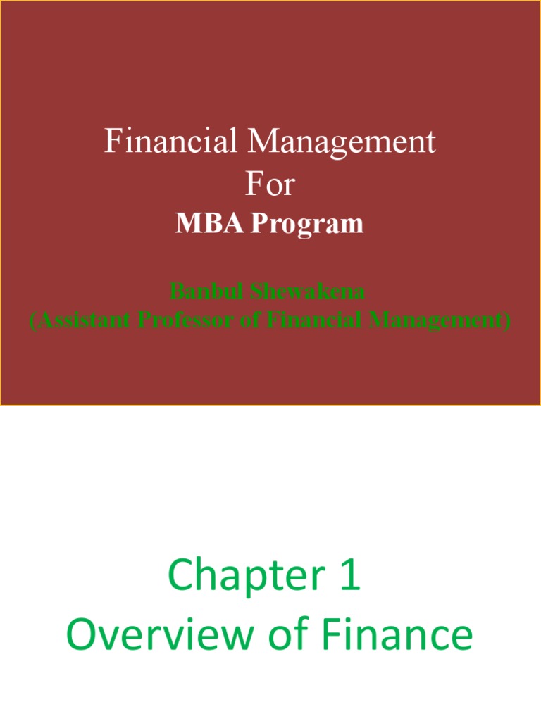 Overview of Financial Management Concepts | PDF | Bonds (Finance ...