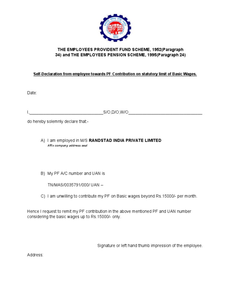 PF Consent Form-Template | PDF