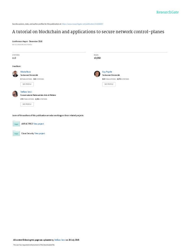 Tutorial On Block Chain | PDF | Computer Network | Cryptocurrency