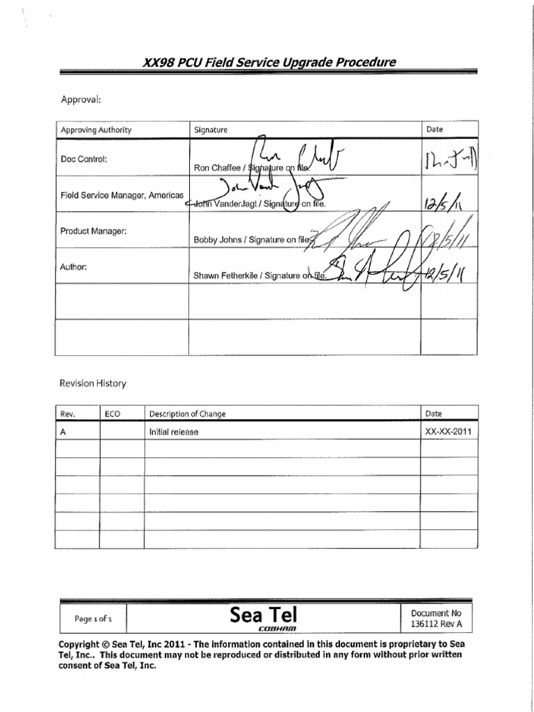 Seatel XX98 PCU Upgrade Process | PDF | Manufactured Goods | Equipment