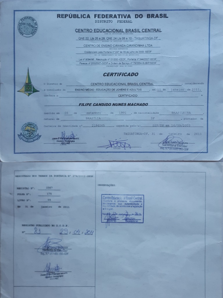 Certificado Escolar | PDF