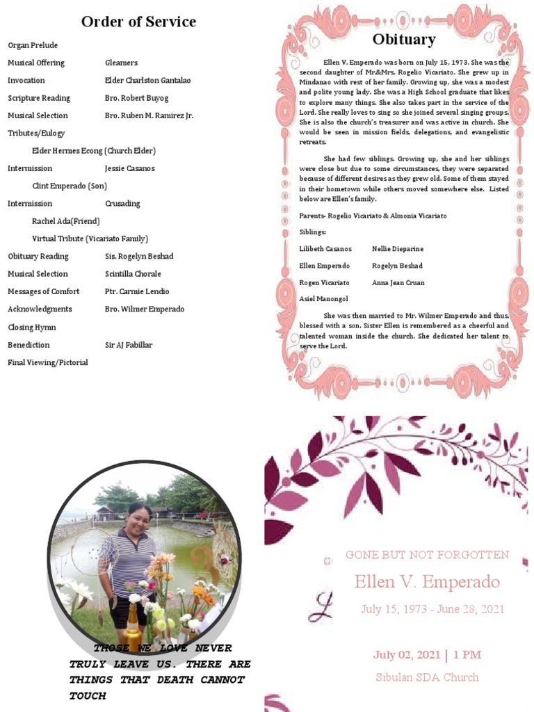 Obituary Order of Service | PDF