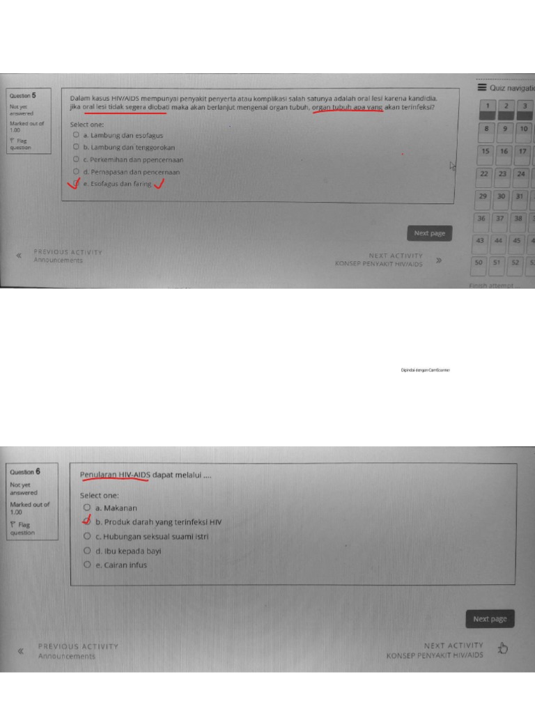SOAL UTS HIV AIDS SEM 7 - Compressed | PDF