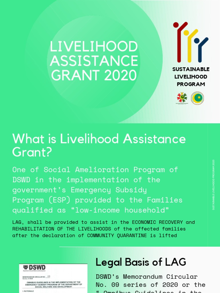 Livelihood Assistance GRANT 2020 | Download Free PDF | Economies | Policy