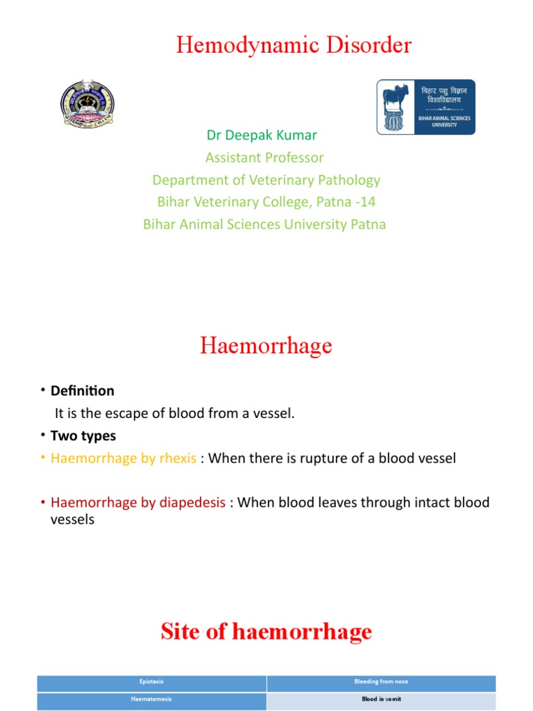 Haemorrhage | PDF | Bleeding | Edema