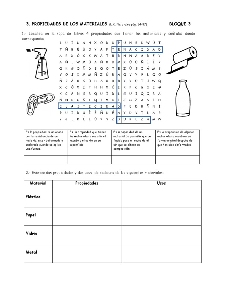 3.-Propiedades de Los Materiales. | PDF | Materiales | Química