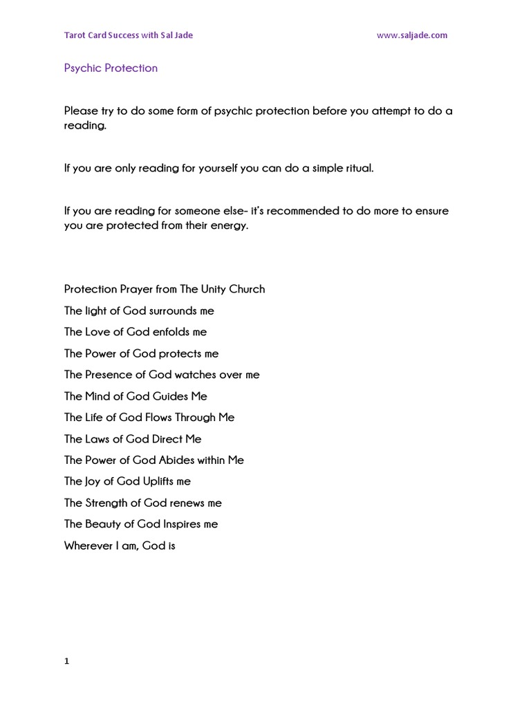 Psychic Protection | PDF | Self-Improvement | Religion & Spirituality