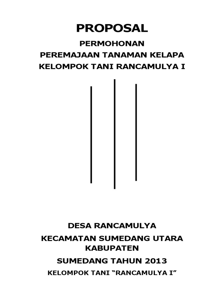 Proposal Permohonan Bantuan Peremajaan Tanaman Kelapa | PDF