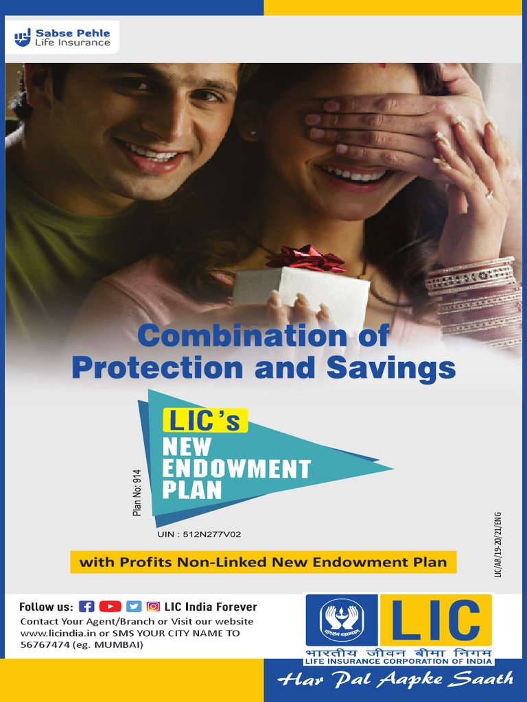 Lic Leaflet Endoment Plan4 5x8 Inches WXH New | PDF | Insurance | Life ...