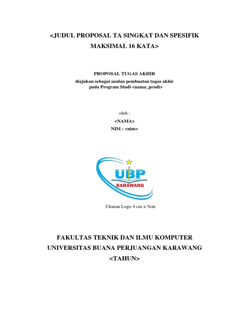 Contoh Proposal TA | PDF