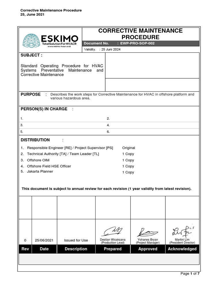 Corrective Maintenance | PDF | Duct (Flow) | Mechanical Engineering