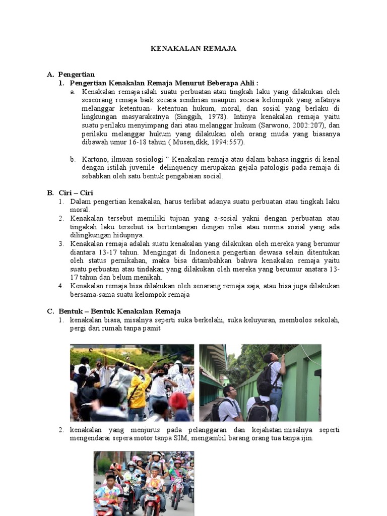 Memahami Kenakalan Remaja dan Solusinya | PDF | Ilmu Sosial