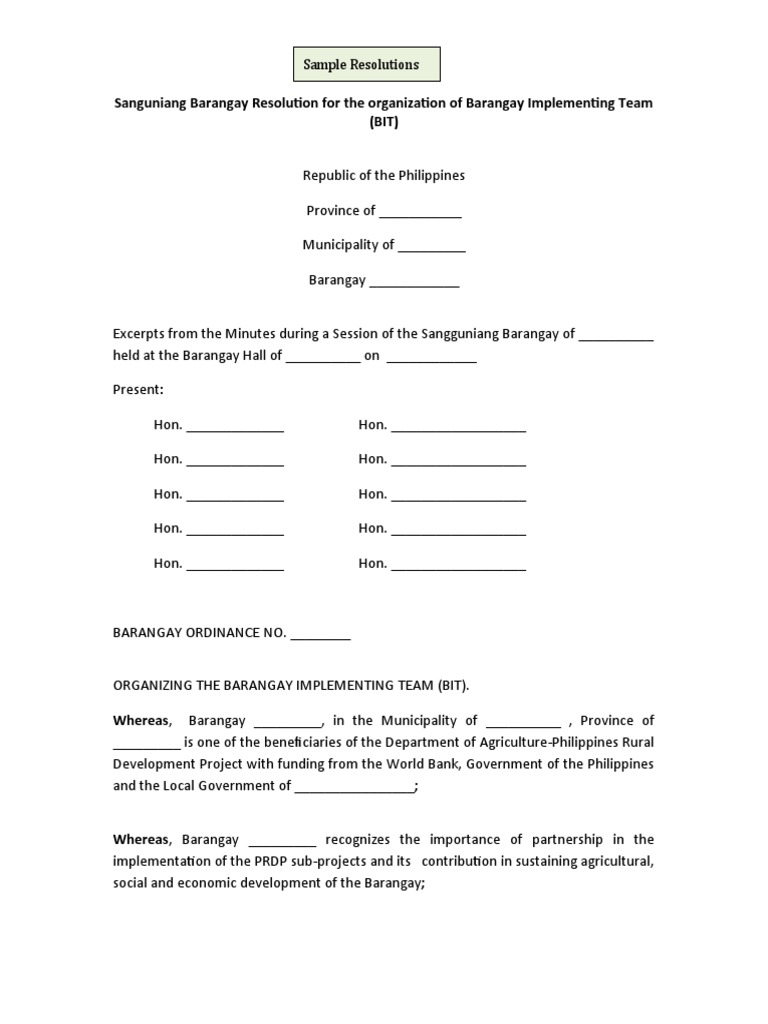 Sample RESOLUTION | PDF | Road | Traffic