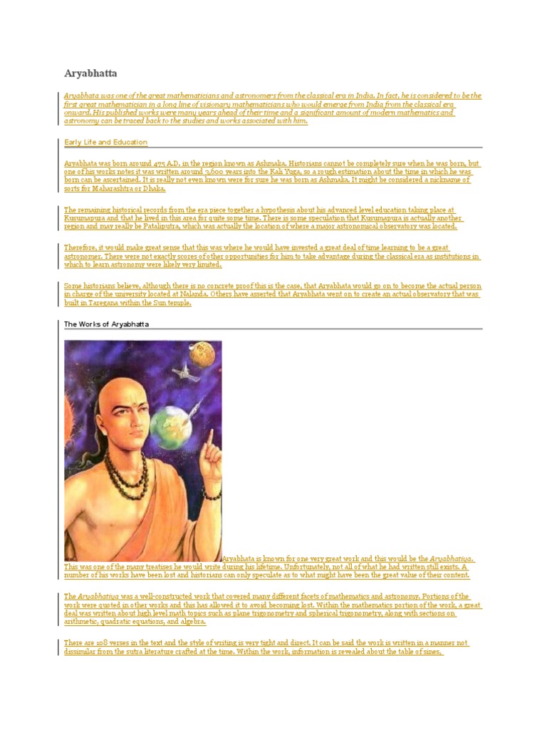 EITK Unit-4 (Aryabhatta) | Download Free PDF | Heliocentrism | Astronomy