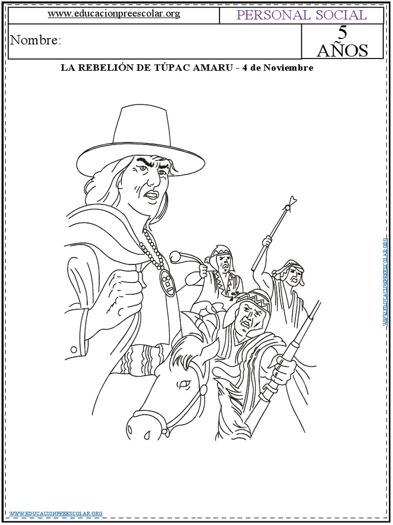 La Rebelion de Tupac Amaru para Niños de 5 Años | PDF