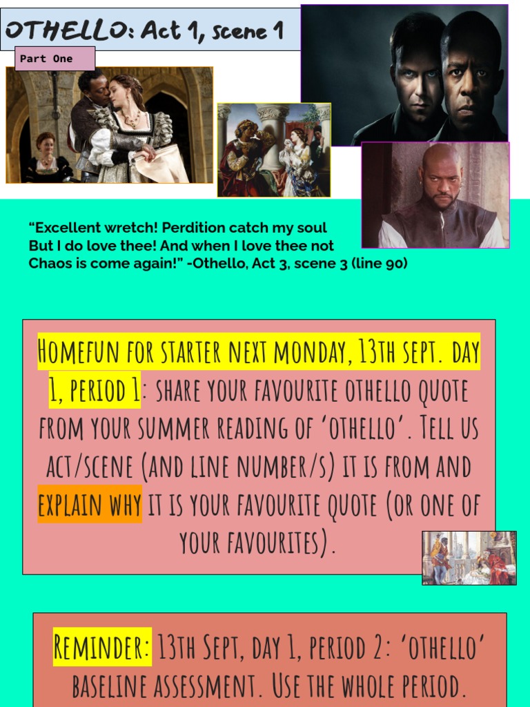 Othello - Act 1, Scene 1 | PDF | Othello | Iago