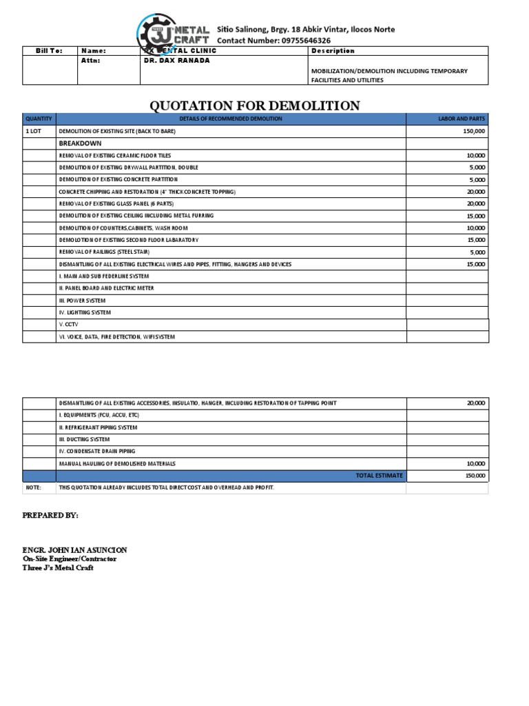 Our Clinic Demolition | PDF | Demolition | Architecture