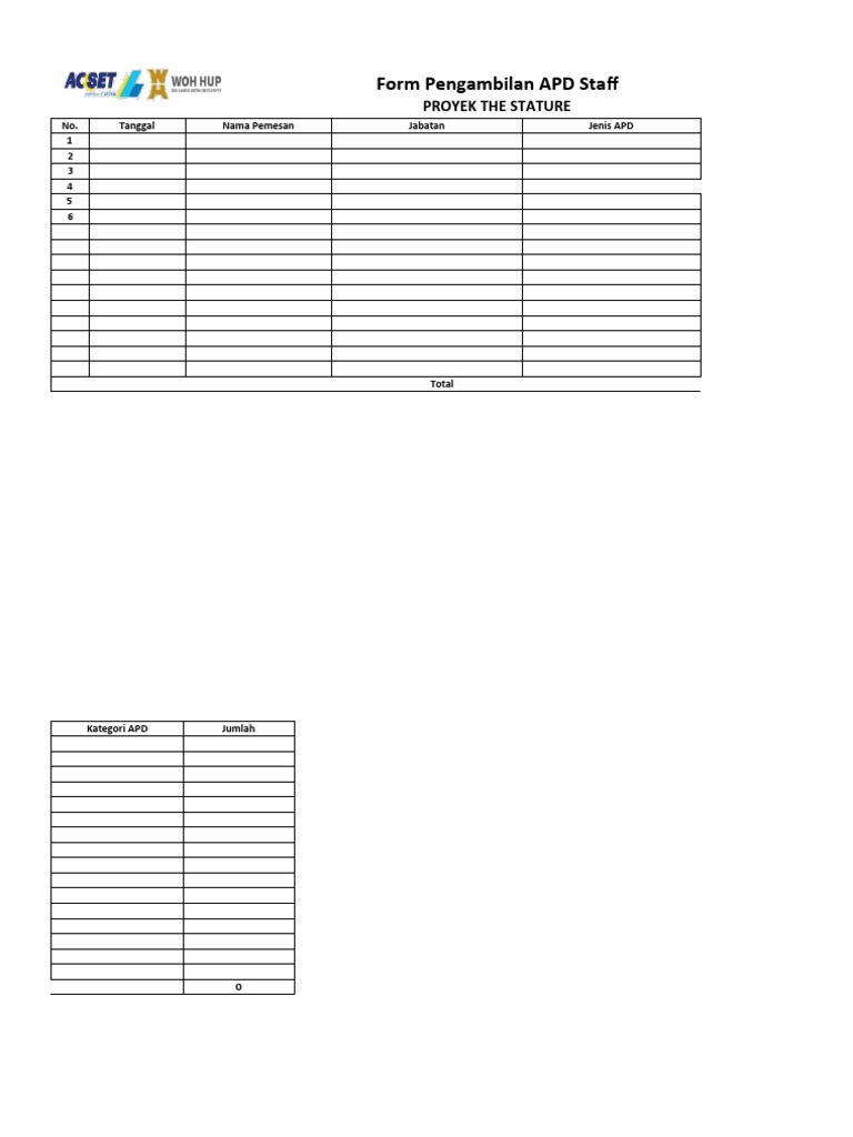 Rekap BON APD Periode Sept 2020 | PDF