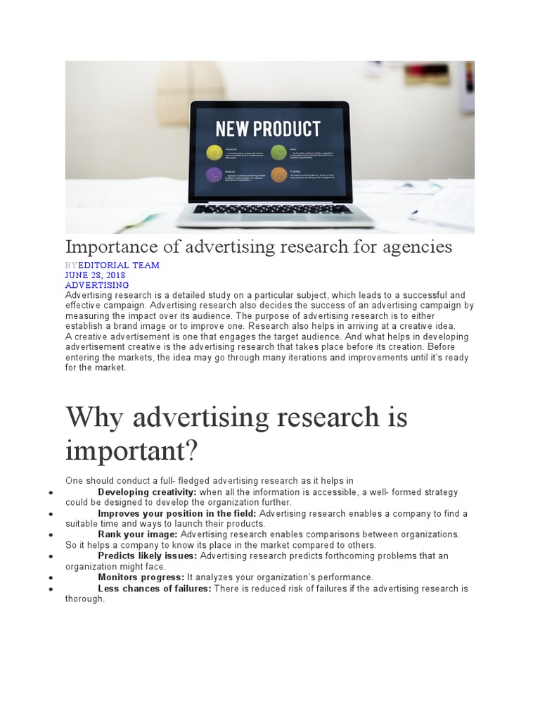 Essential Advertising Research for Agencies | PDF | Advertising ...