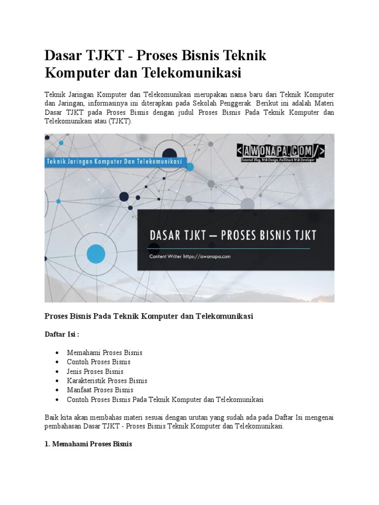 Dasar TJKT | PDF | Bisnis
