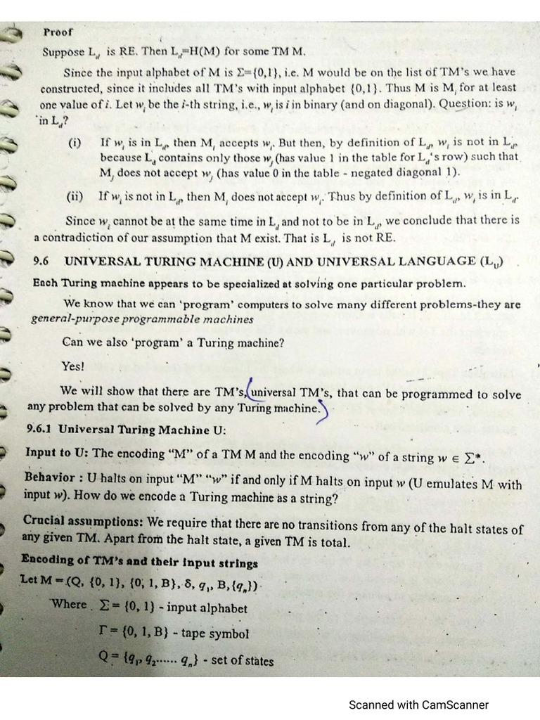 Universal Turing Machine | PDF