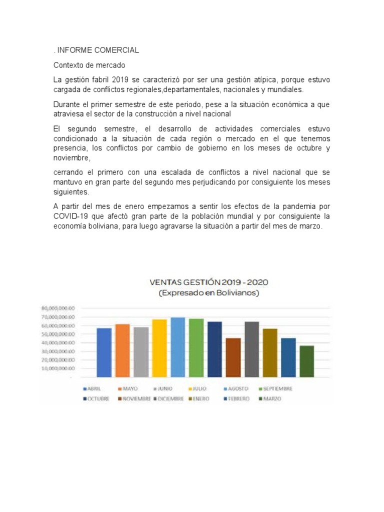 Informe Comercial | PDF | Economias
