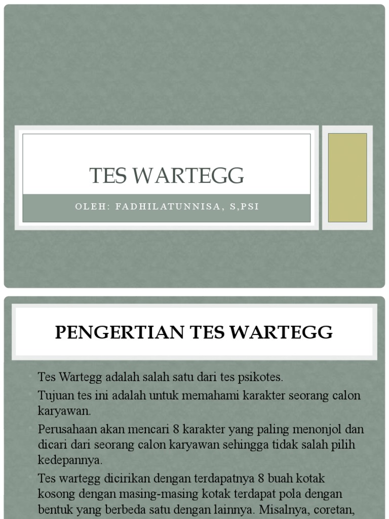 Panduan Lengkap Tes Wartegg Psikotes | PDF