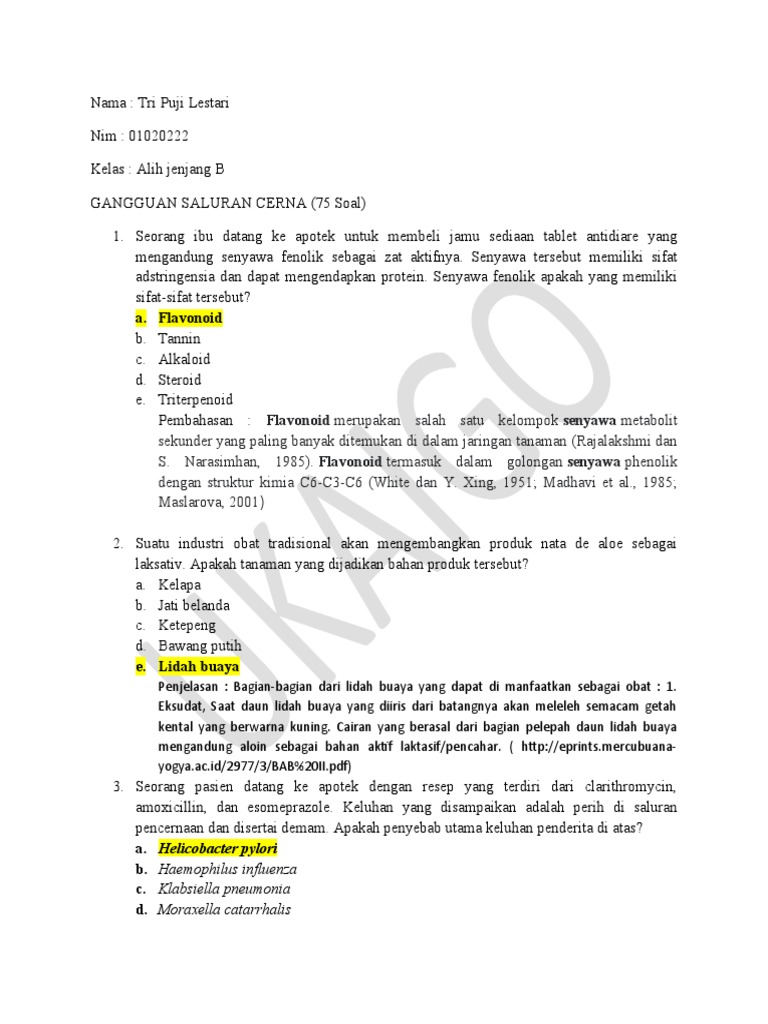 Tri Puji Lestari - Gangguan Saluran Cerna-1 | PDF