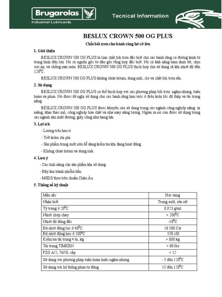 Beslux Crown 500 Og Plus | PDF
