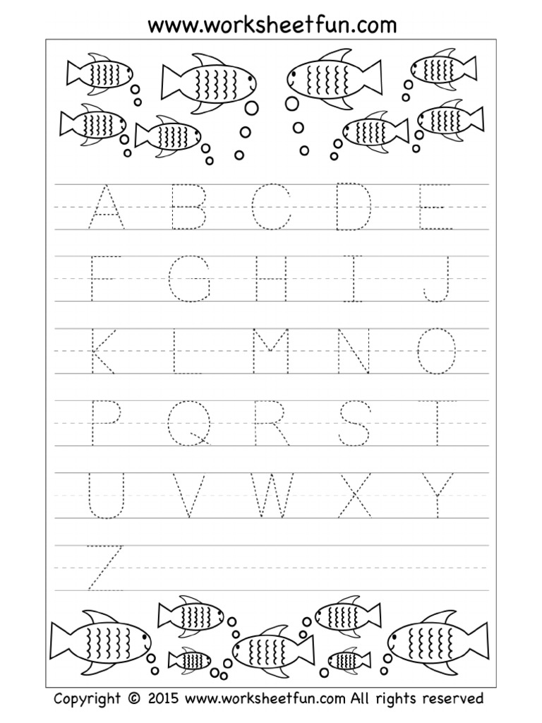 Wfun15 Fish Letter Tracing 1 | PDF