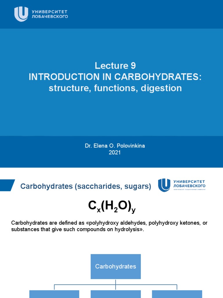 Carbohydrates: Structure and Metabolism | PDF | Carbohydrates | Glucose