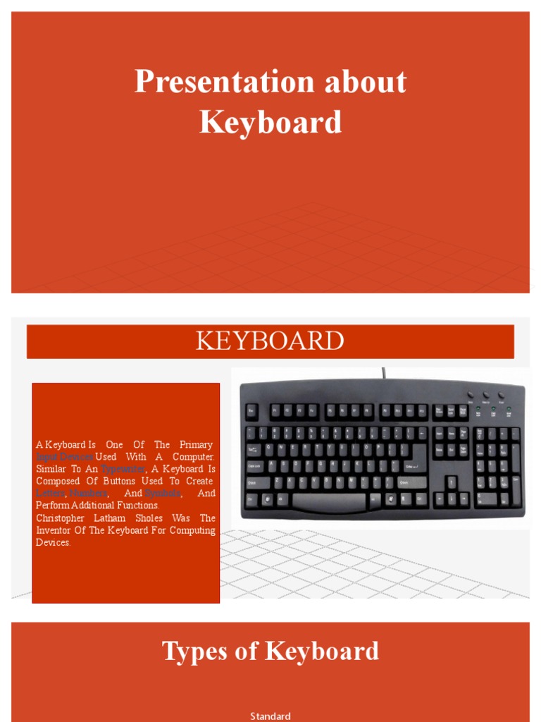 Presentation About Keyboard | PDF | Laptop | Text